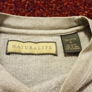 NATURAL LIFE | Shirts | Naturalife Gray Cotton Crewneck Sweater Sz Lg ...